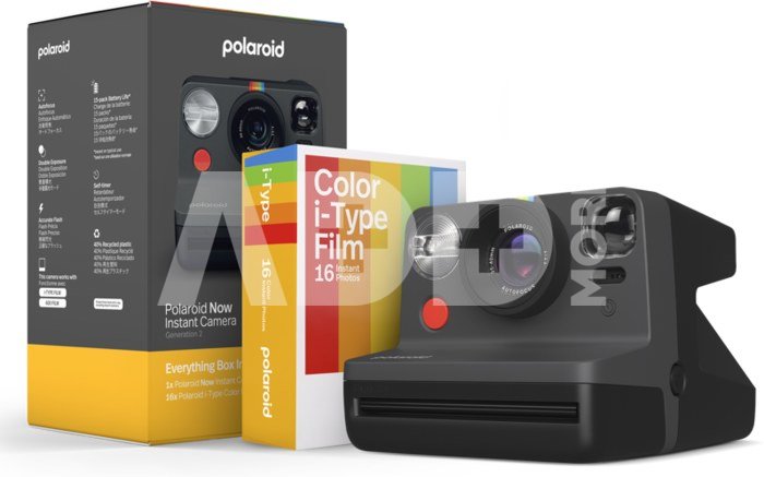 POLAROID NOW GEN 2 E BOX BLACK Fotoaparatas.lt